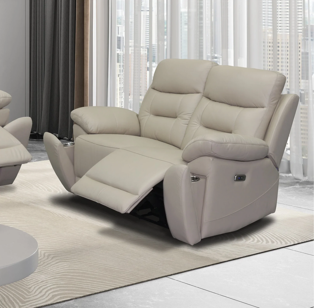 Legend 2 Seater Recliner – Genuine Leather Electric Sofa with Cupholders