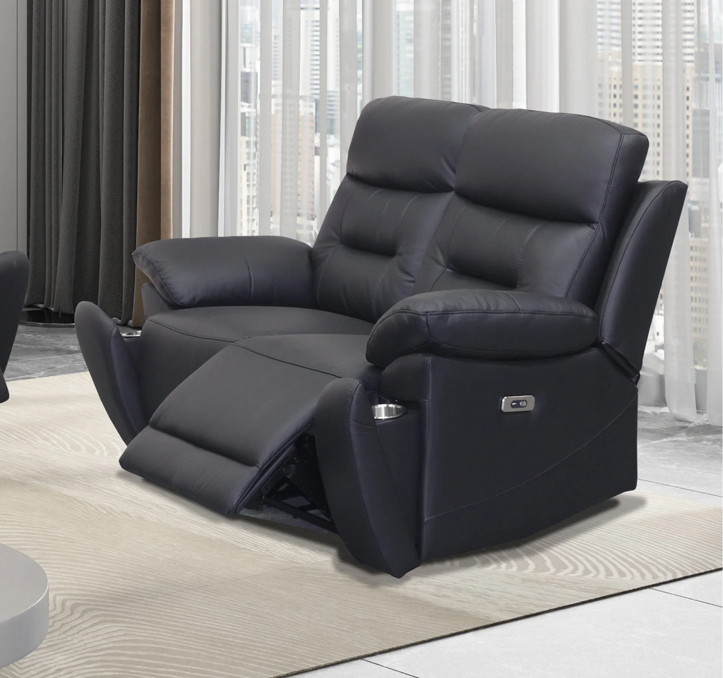 Legend 2 Seater Recliner – Genuine Leather Electric Sofa with Cupholders