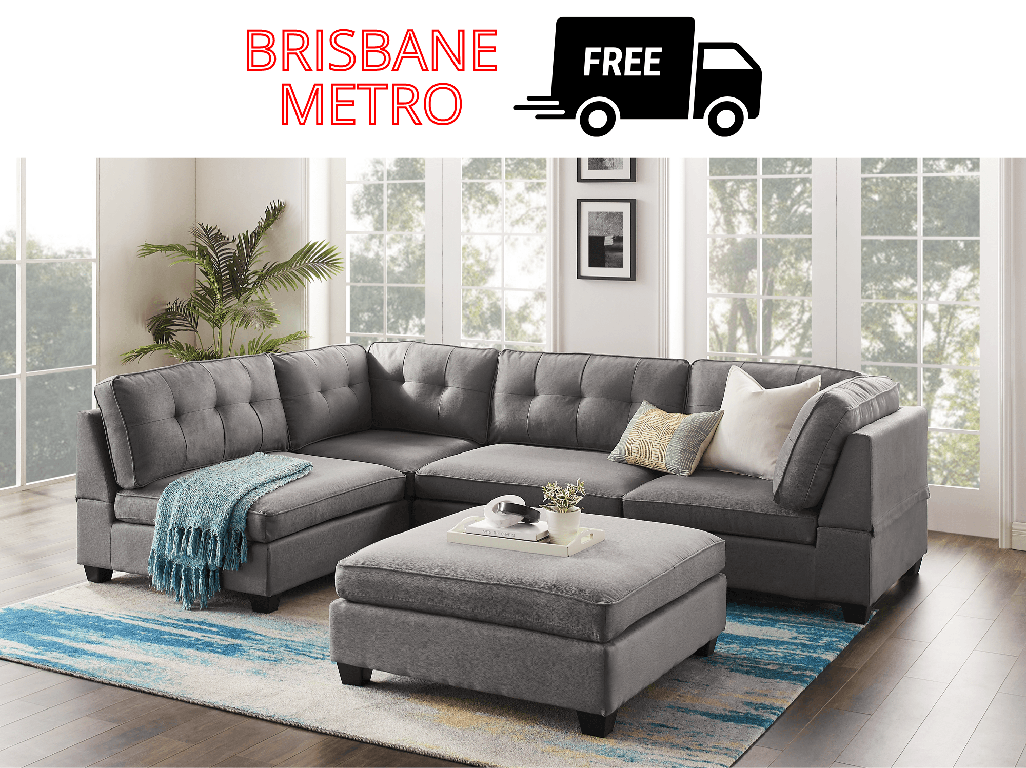 Skyline II Fabric Modular Corner Sofa | The A2Z Furniture